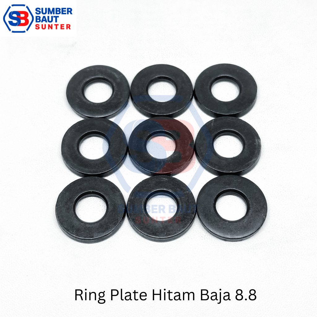 Jual M18 Ring Plat Baja Hitam / Washer Plate 8.8 18mm Tebal 3mm ...