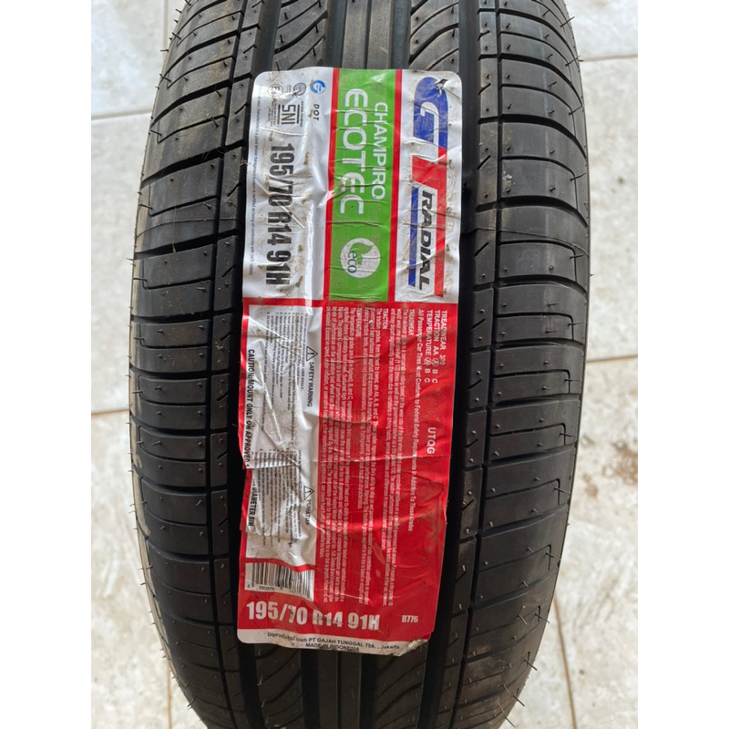 Jual BAN MOBIL GT ECOTEC 195 70 R14 | Shopee Indonesia