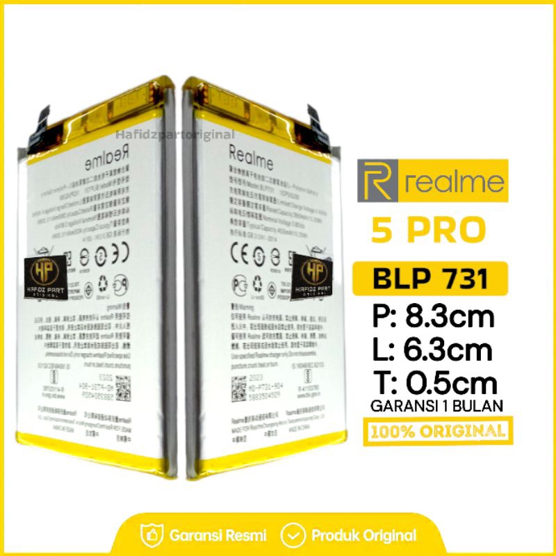 Jual Baterai Batre Battery Realme 5 Pro BLP731 Original New | Shopee ...