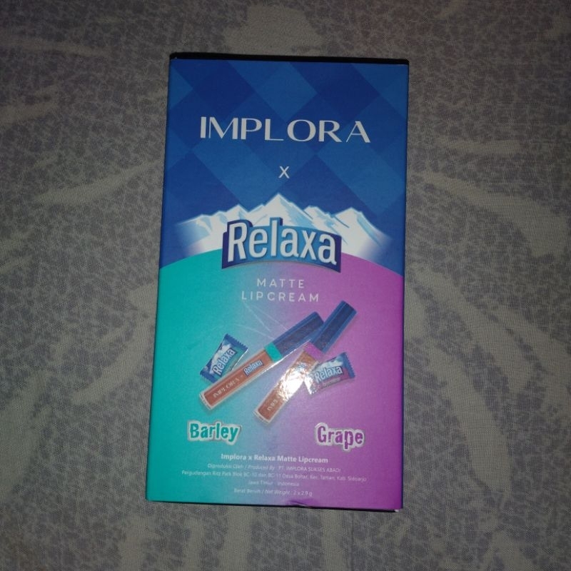 Jual Implora x Relaxa Matte Lipcream (Grape & Barley) | Shopee Indonesia