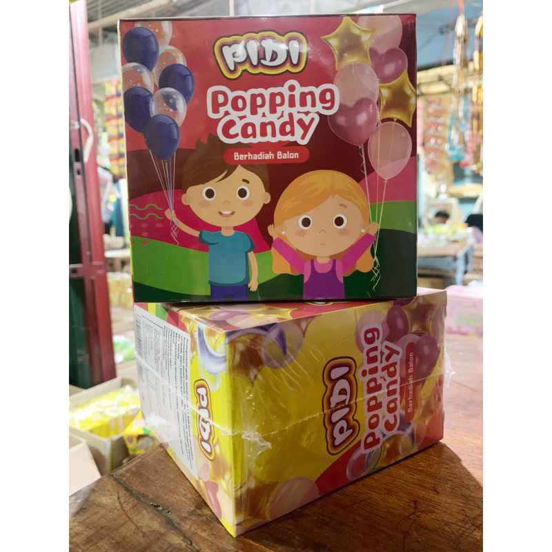Jual PIDI POPPING CANDY BERHADIAH BALON PERMEN POPPING RASA ANGGUR 1 ...