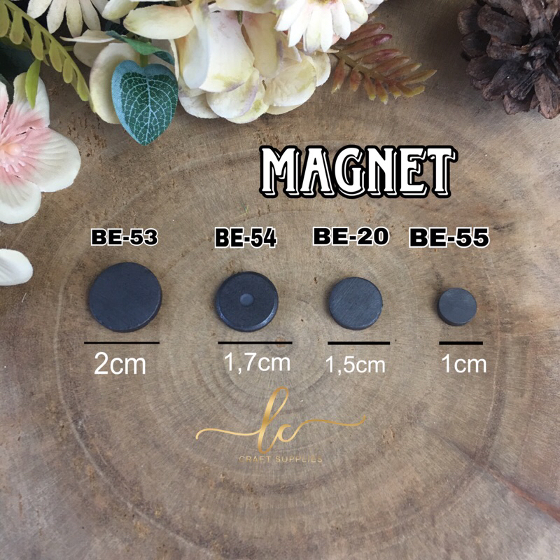 Jual Magnet hitam bulat polos 2 sisi bulak balik perbiji ketebalan 3mm ...