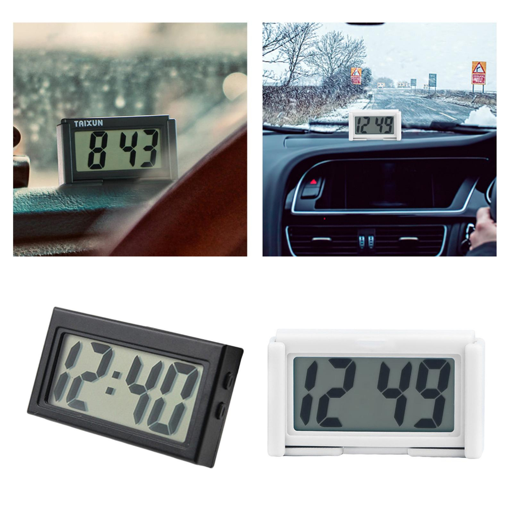 Jual Jam Mobil Mini LCD Layar Besar Jam Digital Elektronik Kendaraan ...