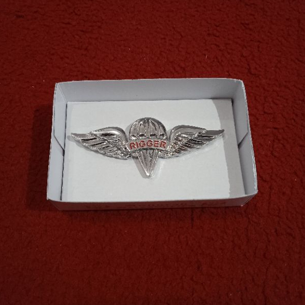 Jual brevet wing pin rigger bekang tni ad silver | Shopee Indonesia