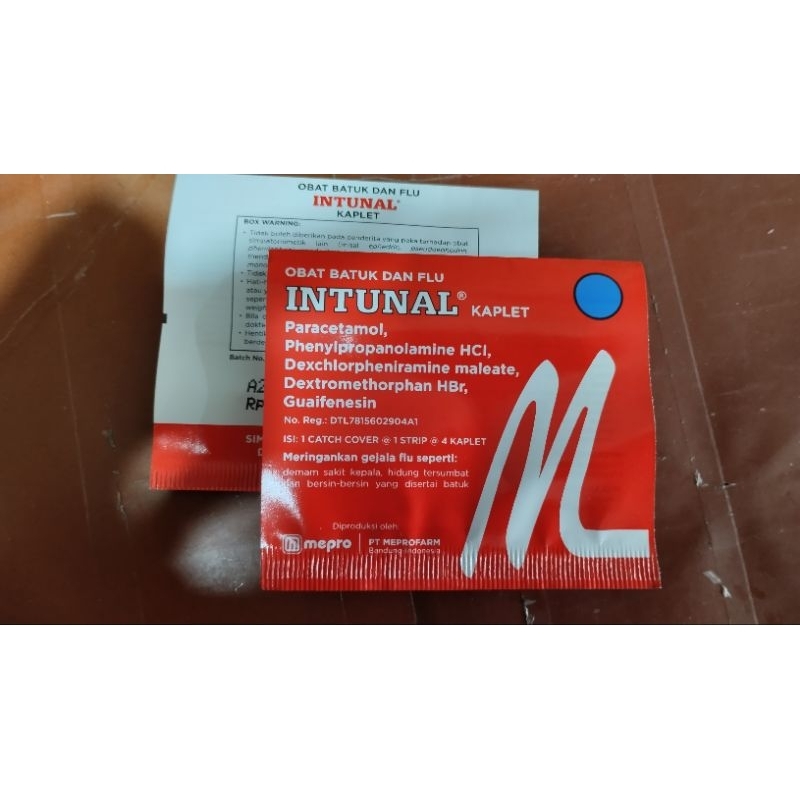 Jual Intunal Strip Isi 4 Kaplet / Obat Batuk Dan Flu | Shopee Indonesia