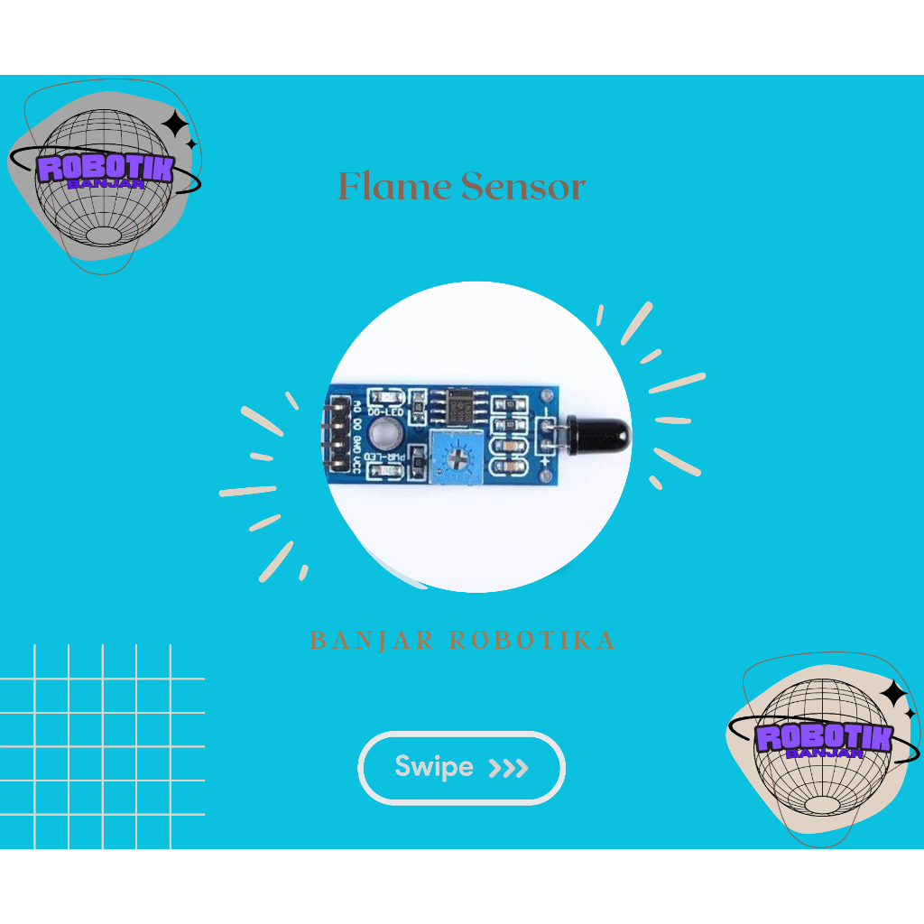 Jual Flame Sensor Modul Sensor Api Arduino Sensor Banjar Robotika