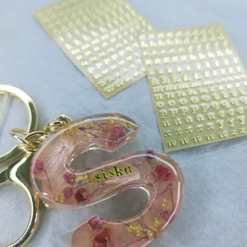 Jual Stiker Alfabet Mini Untuk Nama Warna Gold Alphabet Sticker ...