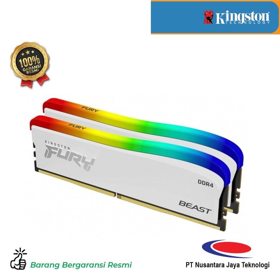 Jual Kingston Memory RAM FURY BEAST KF436C17BWAK2/16 DDR4 RGB 16GB ...