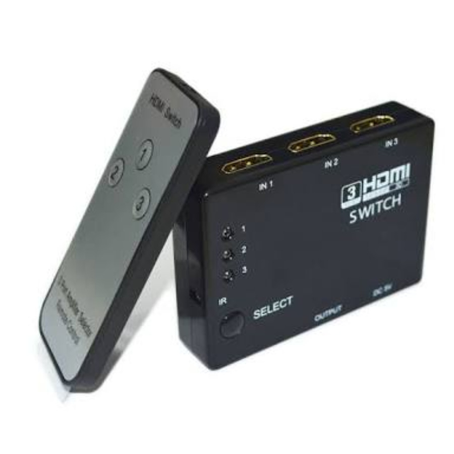 Jual HDMI SWITCH 3 PORT FULL HD 1080P WITH REMOTE - HDMI SWITCHER 3 ...