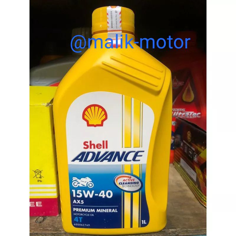 Jual Oli Motor Shell Advance AX5 SAE 15W - 40 1000m 1L | Shopee Indonesia
