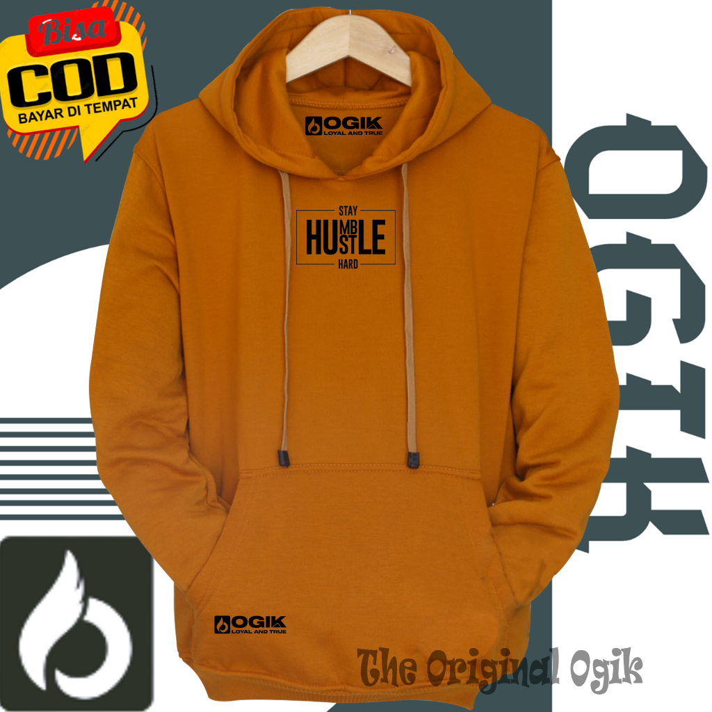 Jual Jaket Hoodie Pria Distro Terbaru 2023 Mustard Stay Humble suiter ...