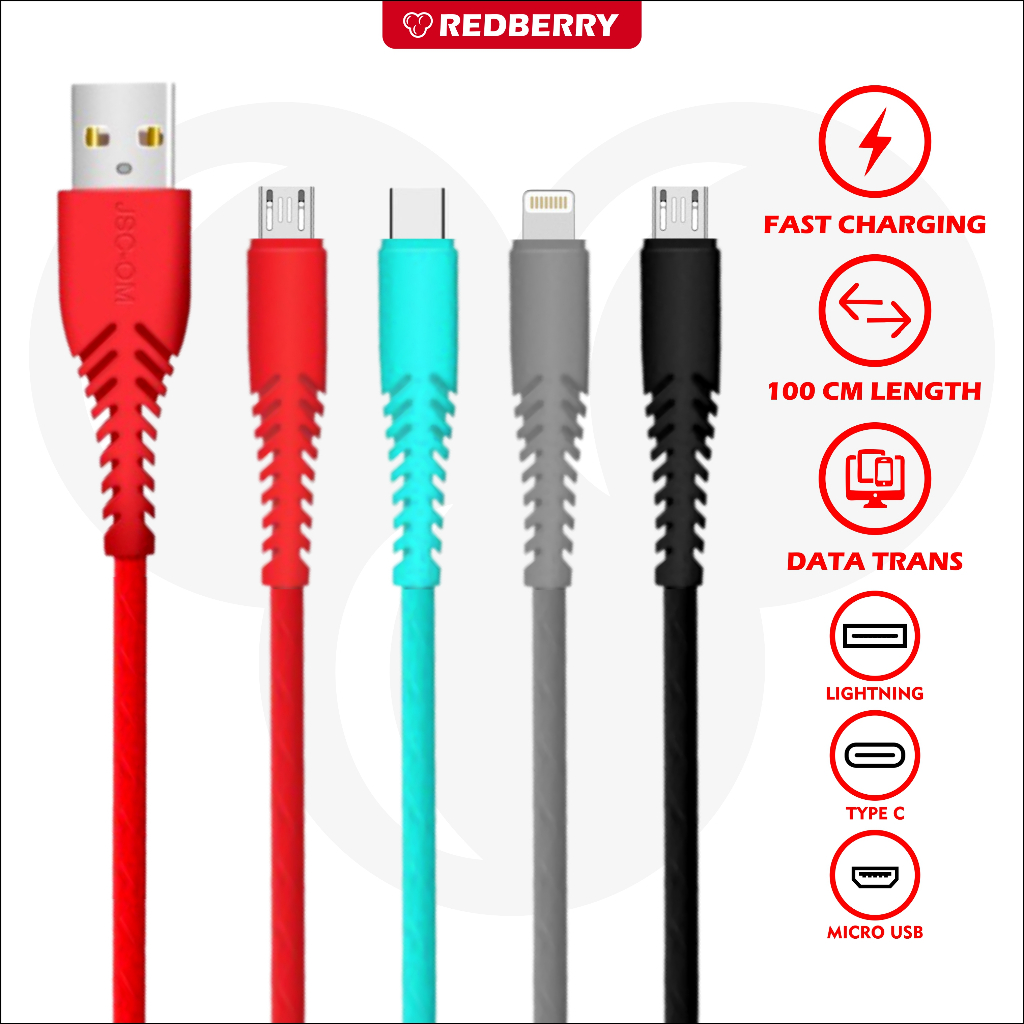 Jual Kabel Data JSCOM Fast Charging macaron color Micro USB cas charger ...