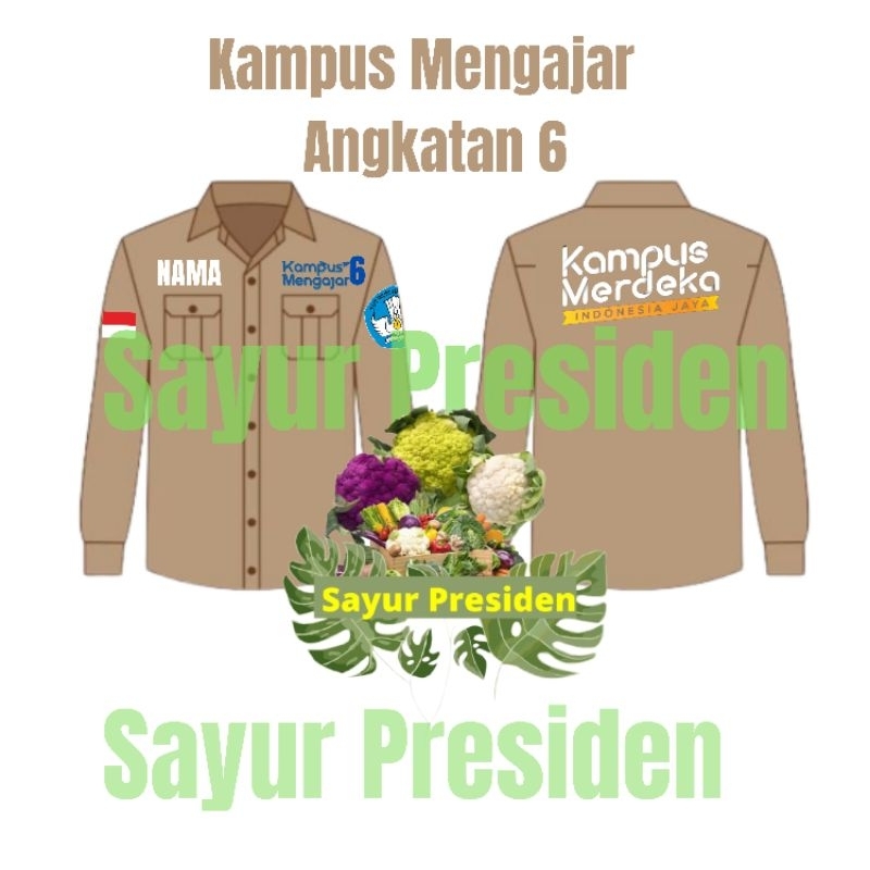 Jual seragam Kemeja PDH Kampus mengajar Angkatan 6 /seragam Kampus ...