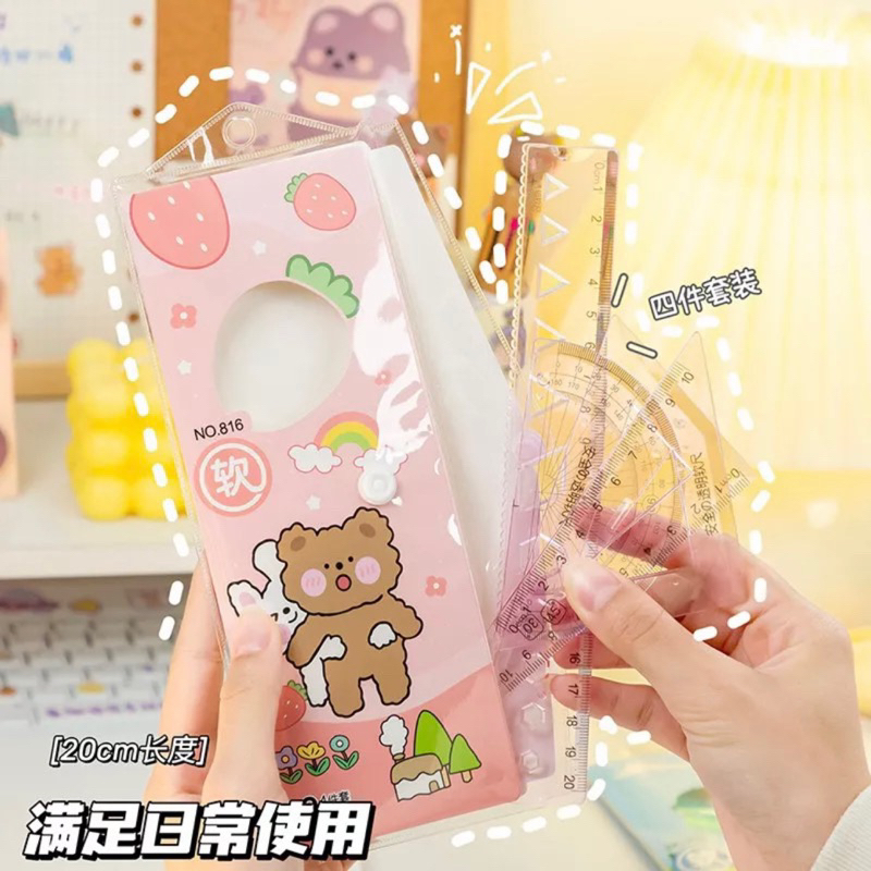 Jual [PIKA] PENGGARIS SET ISI 4 PCS | PENGGARIS FANCY | PENGGARIS ANAK ...