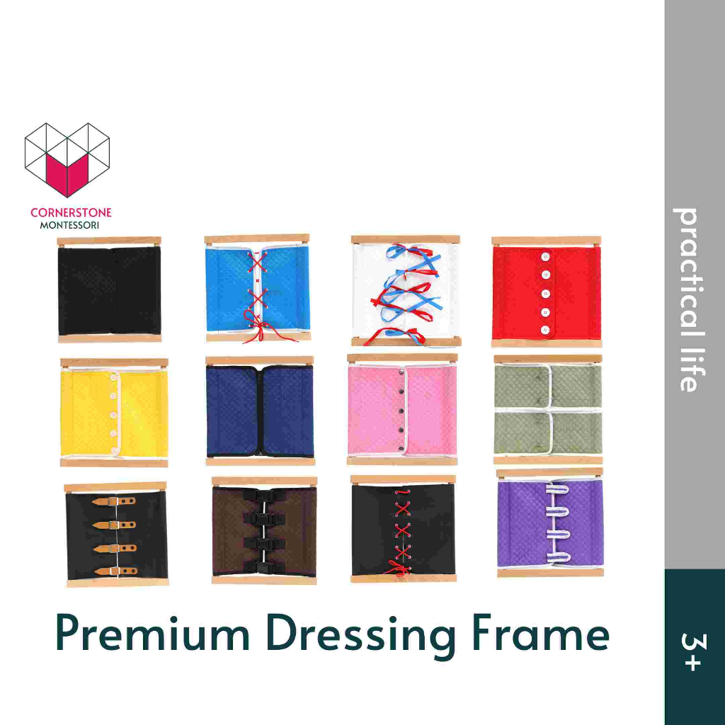Jual Cornerstone Montessori Premium Dressing Frame - Montessori ...