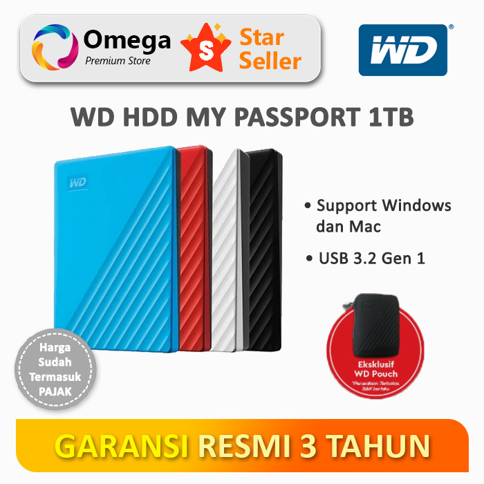 Jual WD My Passport New Model 1TB Harddisk External | Shopee Indonesia Jual WD My Passport New Model 1TB Harddisk External | Shopee Indonesia
