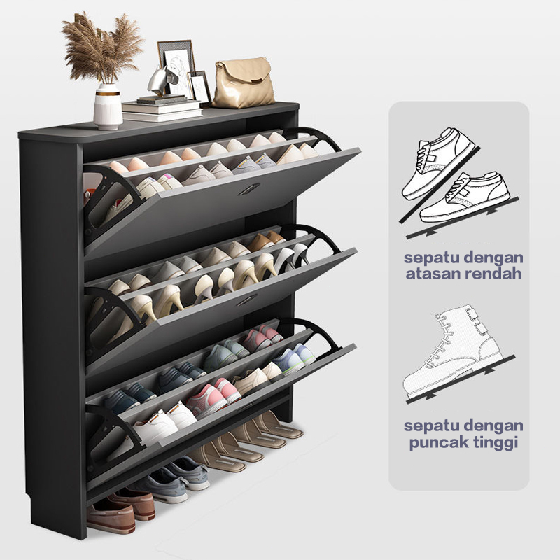 Jual E-TIFE Lemari Sepatu Ganda Lemari Sepatu Minimalis Kayu Rak Sepatu ...