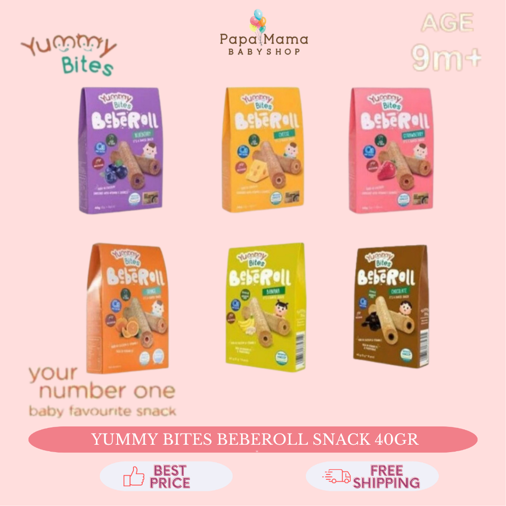 Jual Beberoll Yummy Bites Bebe Roll Snack 40gr For Baby 9m+ Makanan ...