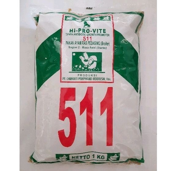 Jual POKPHAND HI-PRO-VITE 511 PAKAN AYAM RAS PEDAGING KEMASAN 1 KG ...