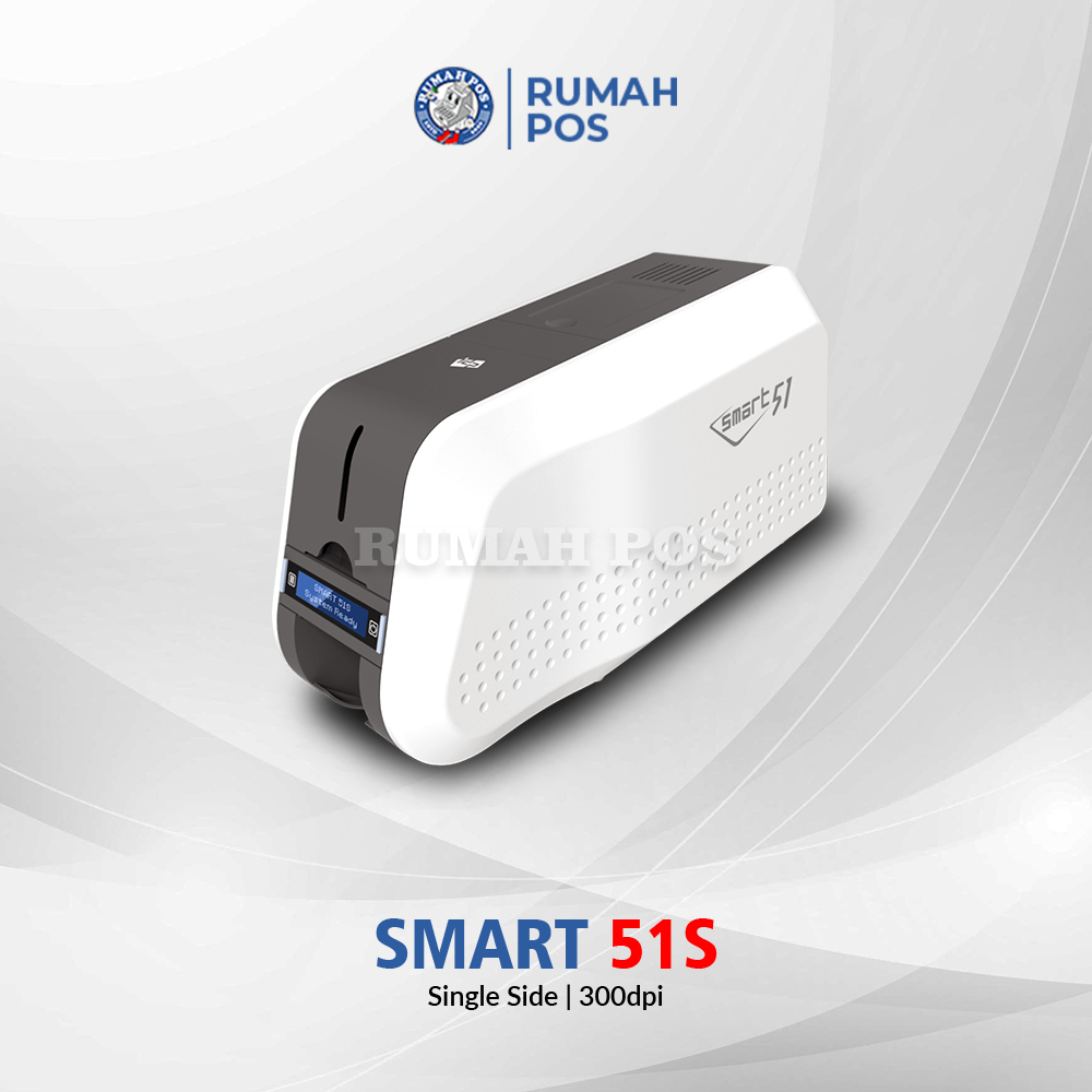 Jual Printer ID Card SMART 51S Cetak Kartu PVC Single Side 300dpi DYE ...