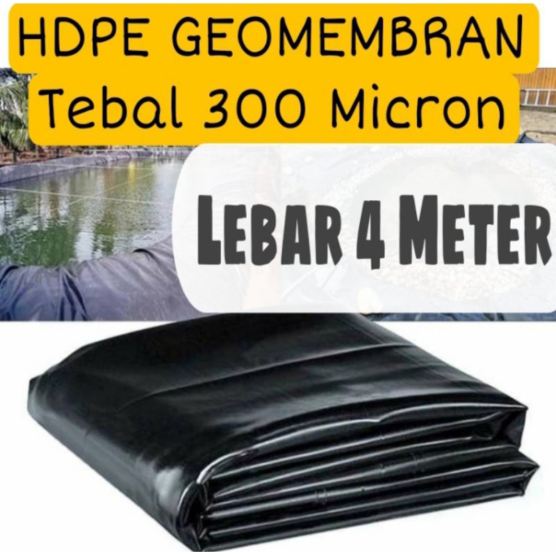 Jual Terpal Tambak Hdpe Geomembran Tebal 300 Micron ( Lebar 4 Meter x ...