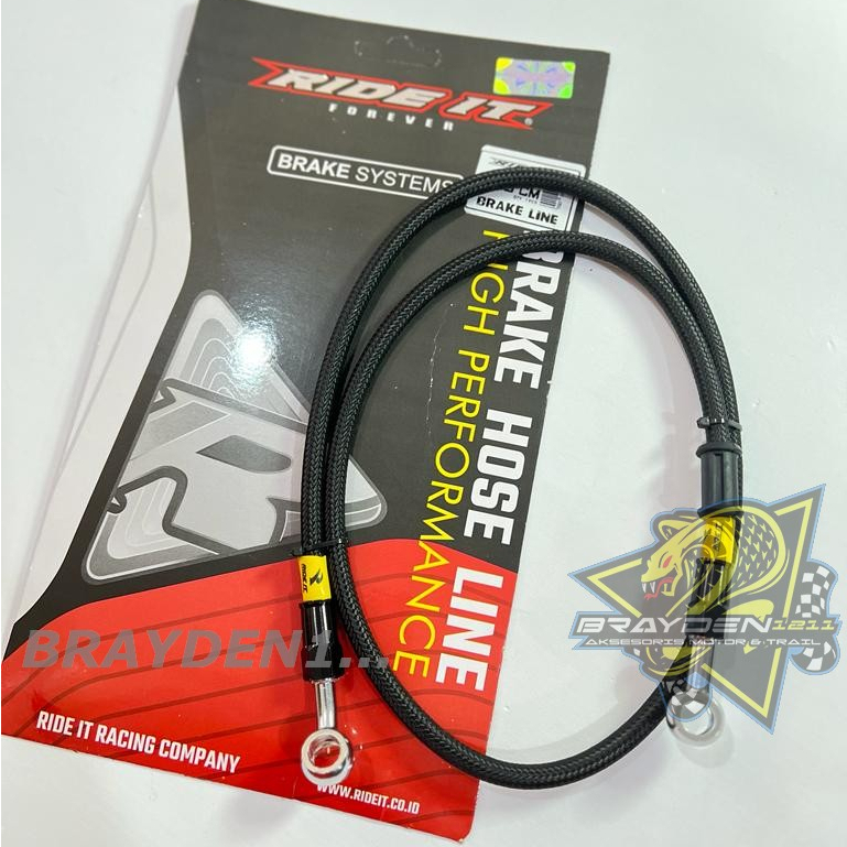 Jual SELANG REM CARBON / SELANG REM DEPAN /selang rem serat ride it 95 ...