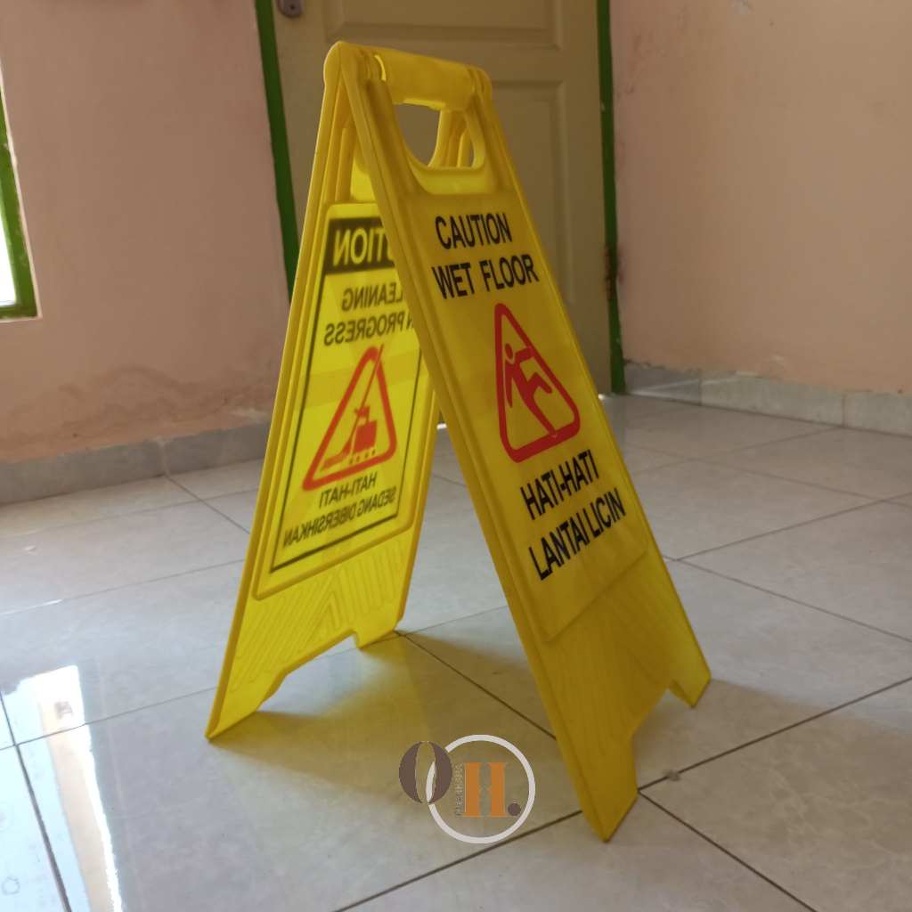 Jual Warning Sign Floor Wet Floor Papan Peringatan - Lantai Basah Licin ...