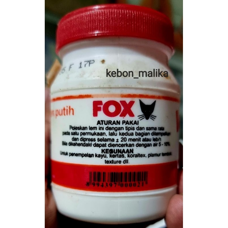 Jual Lem Fox Putih Pvac kayu kertas botol merah 150 Gram | Shopee Indonesia