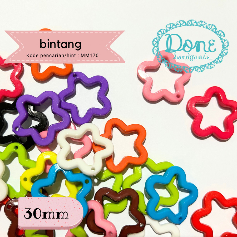 Jual done handymade star beads manik bintang liontin bintang mm170 ...