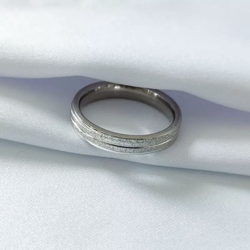 Jual CINCIN TITANIUM PASIR GOLD&SILVER GARIS (Harga Satuan) | Shopee ...
