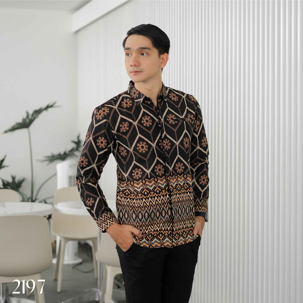 Jual Dgm kemeja batik Pria Panjang Lapis Puring premium Batik Furing ...