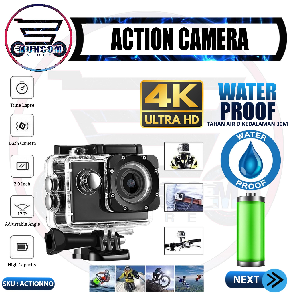 Jual Kogan Sportcam Sport Camera Action Non Wifi Ultra HD 1080p 4k Non ...