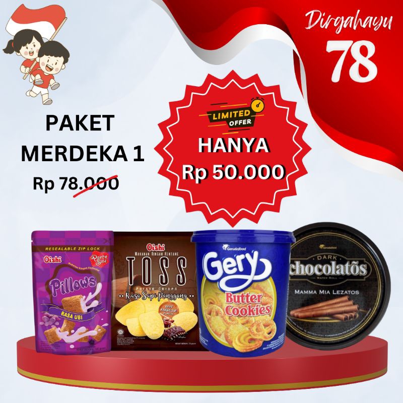 Jual PAKET MERDEKA SNACK VIRAL CEMILAN ENAK GARUDA FOOD JAJANAN ...