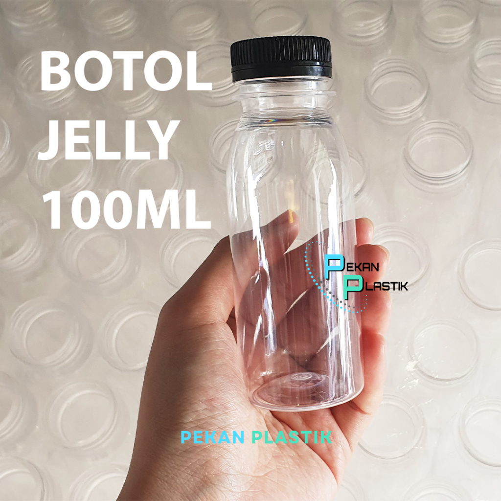 Jual Botol Jelly Botol plastik 100ml tutup putih atau hitam | Shopee ...