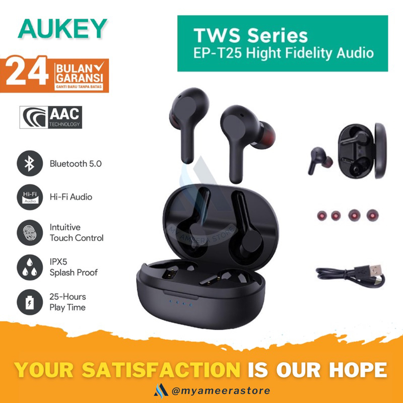 Jual AUKEY True Wireless Earbuds TWS EP-T25 Headset Bluetooth High ...