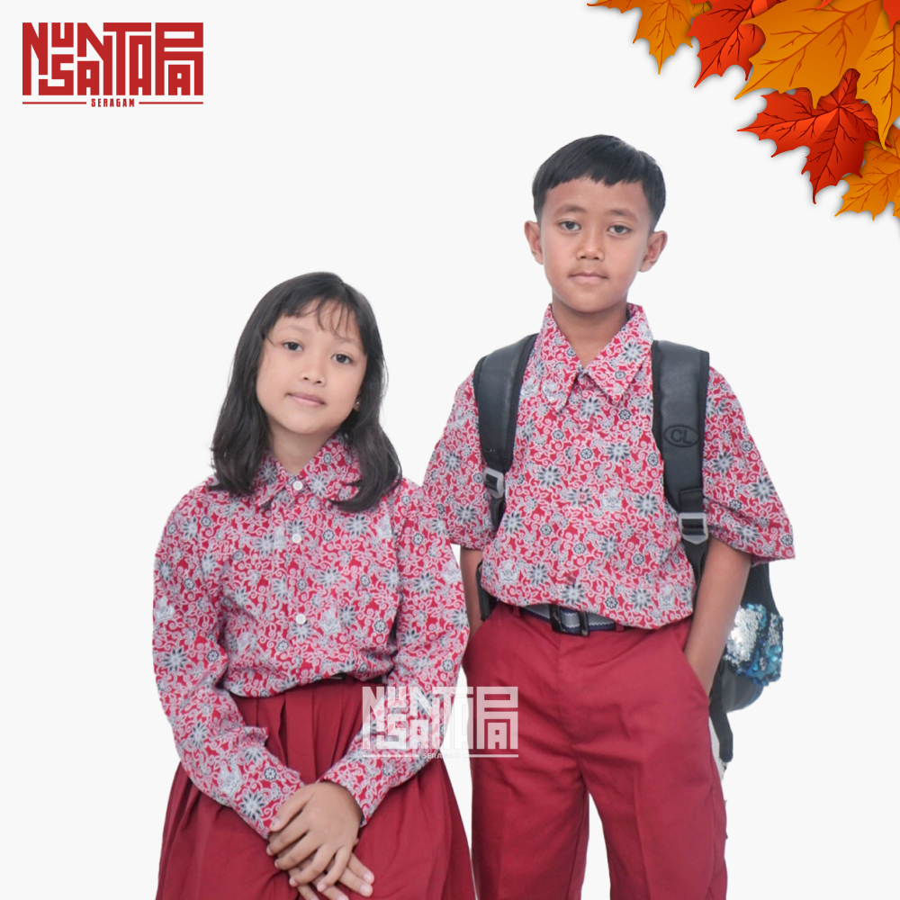 Jual Seragam Batik Sekolah SD Nasional Motif Bunga Rampe Varian warna ... Jual Seragam Batik Sekolah SD Nasional Motif Bunga Rampe Varian warna ...