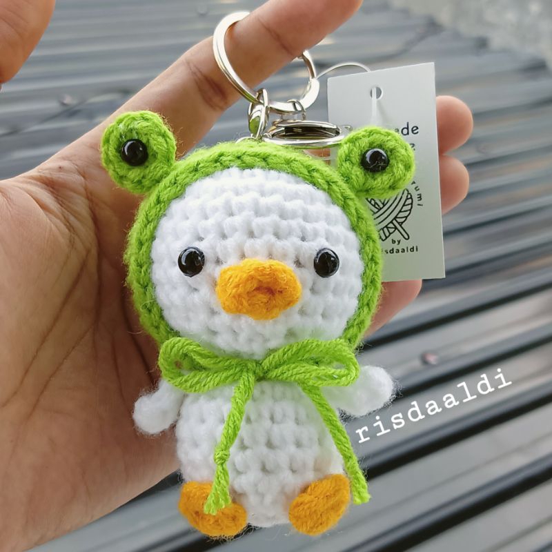 Jual (Ready Stock) Gantungan Kunci Amigurumi Keychain Bebek Duck Milk ...