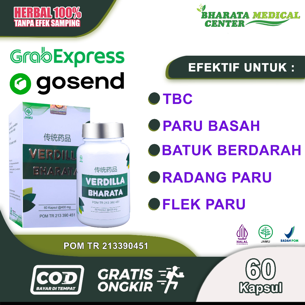 Jual Verdilla Bharata Obat TBC Paru Paru Batuk Berdarah Asma Kemasan ...