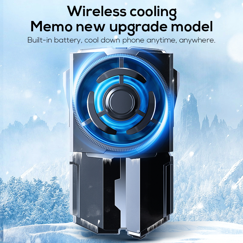 Jual MEMO DLA5 wireless phone cooling fan with 1200mAh battery fast ...