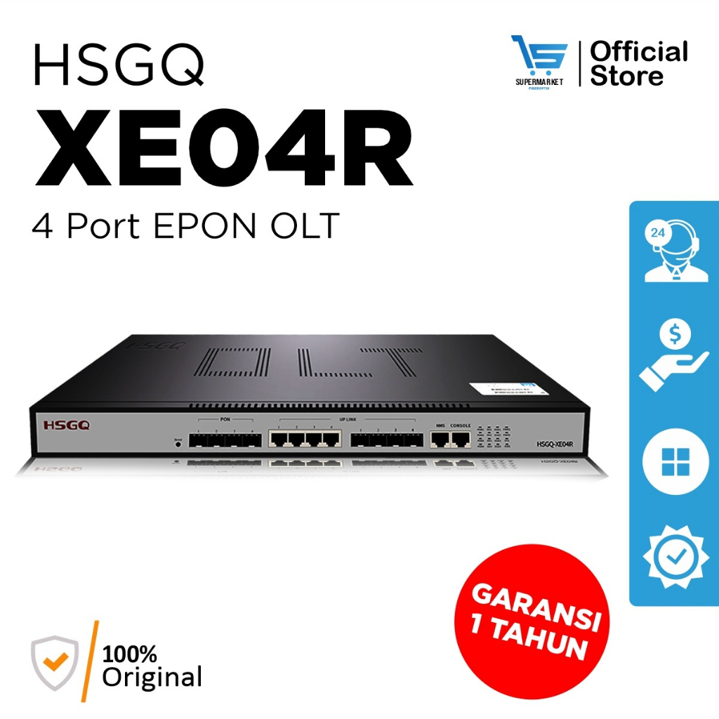 Jual [𝗢𝗥𝗜𝗚𝗜𝗡𝗔𝗟] OLT EPON 4 PON HSGQ XE04R / XE04ID OLT 4 PORT PON 10GE uplink FREE 4SFP PX20 ...