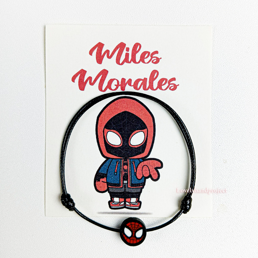 Jual Gelang Couple Spiderman Miles Morales & Gwen Stacy Free Box Tali ...
