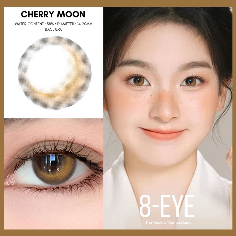 Jual {GRATIS ONGKIR} 8-EYE Softlens CHERRY MOON half moon soflens glowy ...