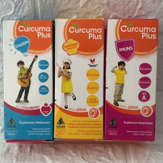 Jual Curcuma Plus Imuns Sirup Sharpy Sirup Support Appetite Sirup 60ml ...