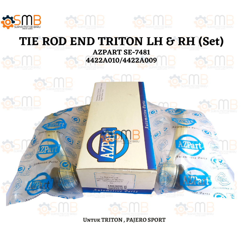 Jual TIE ROD END SET LH RH TRITON/PAJERO SPORT AZ-PART SE-7481 4422A010 ...