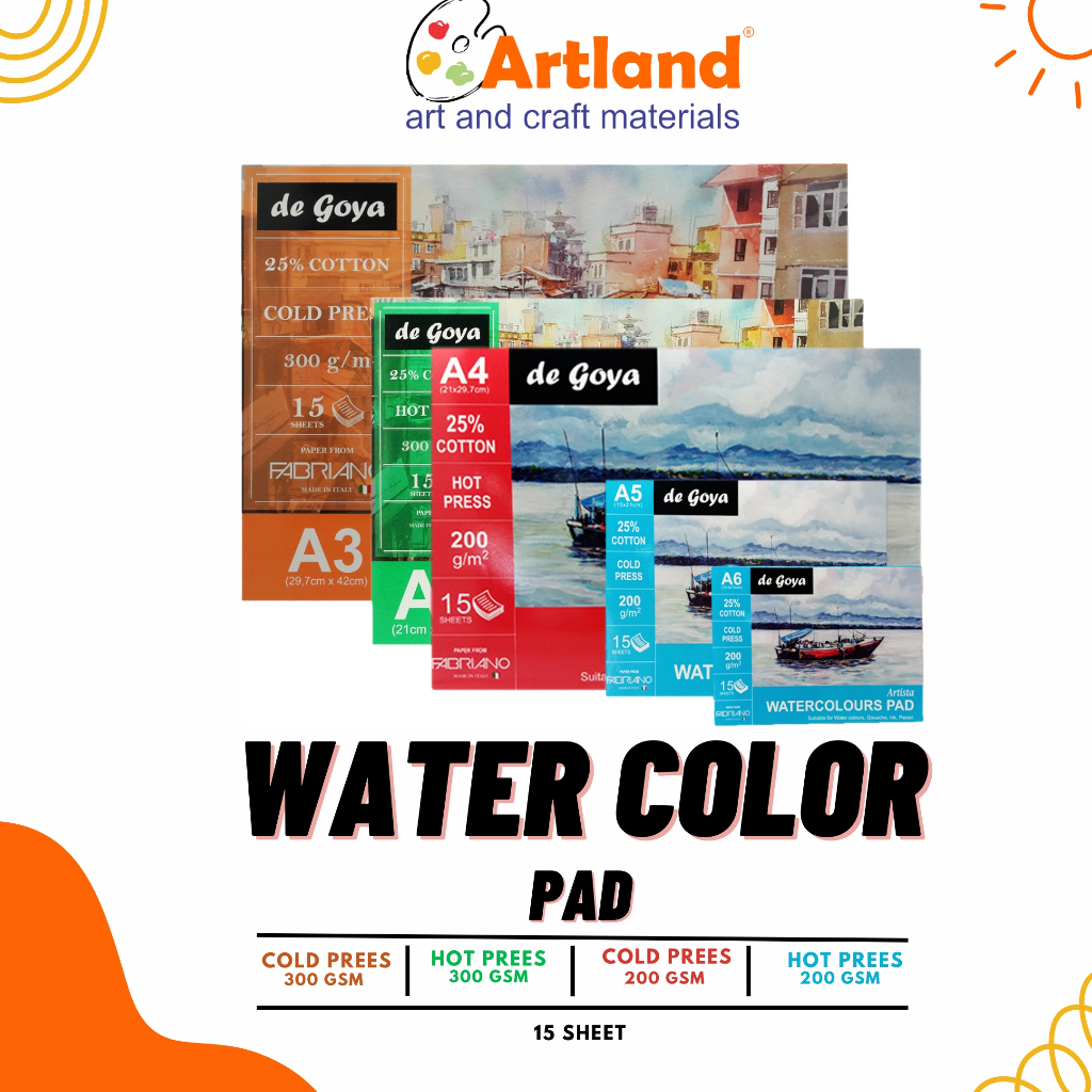 Jual Buku Pad Cat Air De Goya – Cold Press | Kualitas Profesional ...