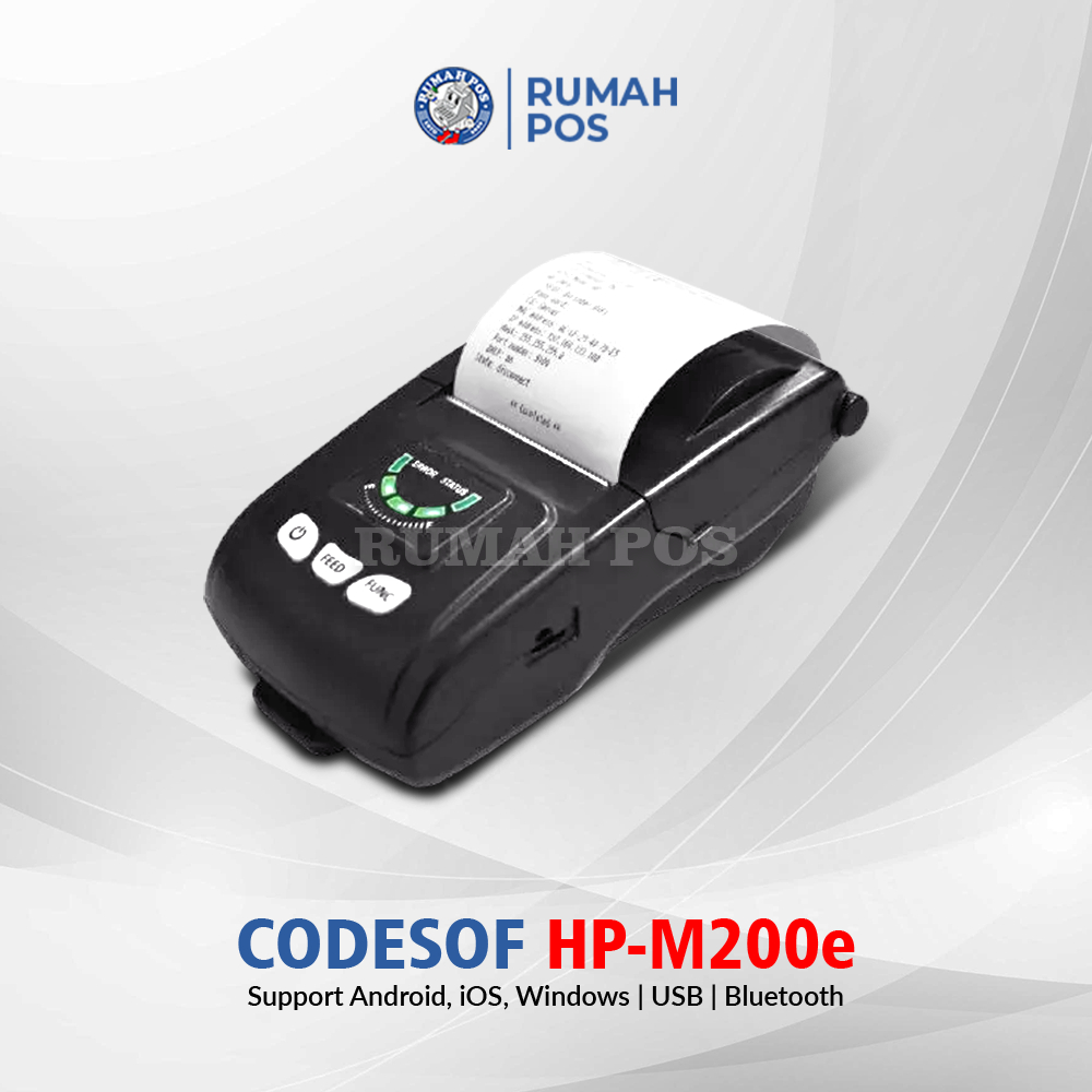 Jual Mobile Printer CODESOFT HPM 200E Cetak Struk Kertas Thermal FREE ...