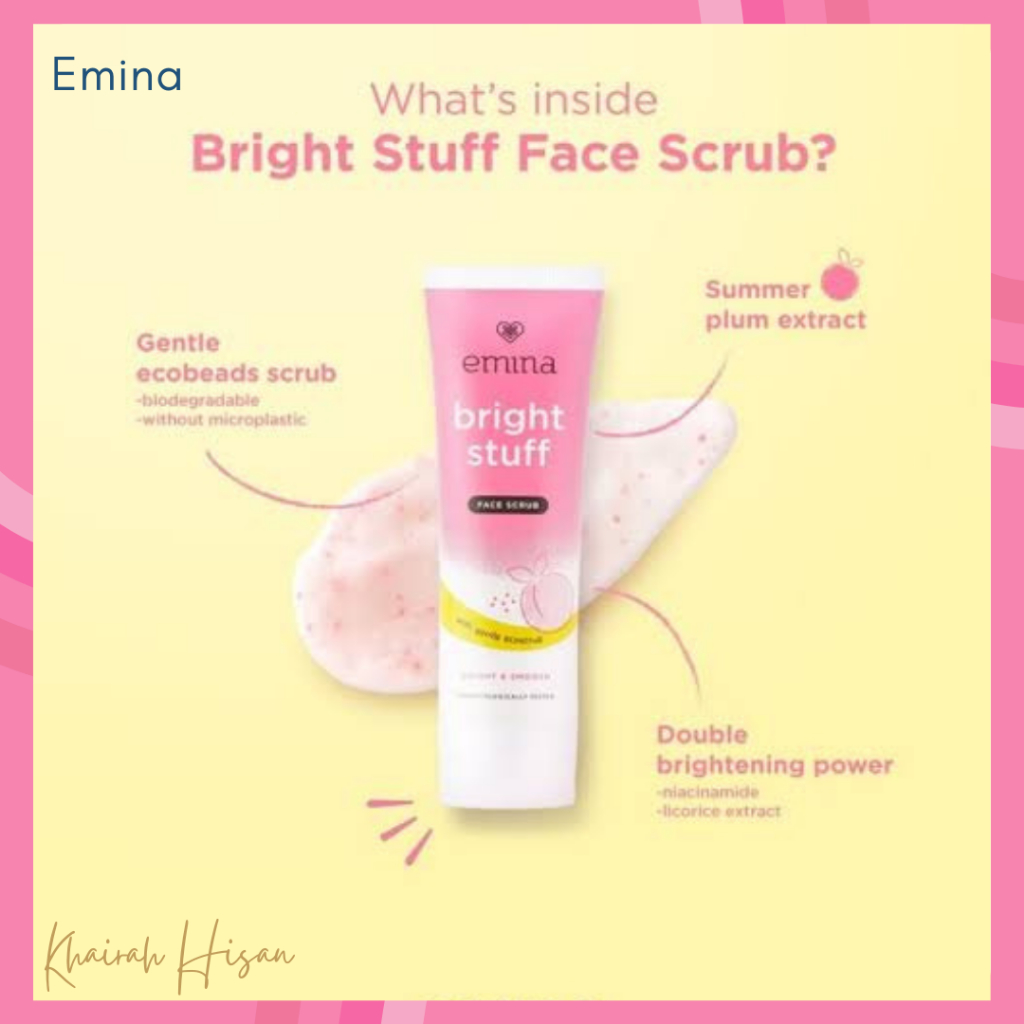 Jual Emina Bright Stuff Face Scrub with Gentle Ecoscrub | Shopee Indonesia
