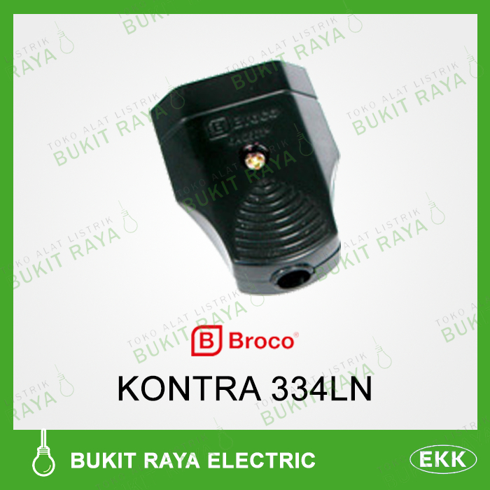 Jual Broco 334LN Steker Kontra Biasa Hitam | Shopee Indonesia