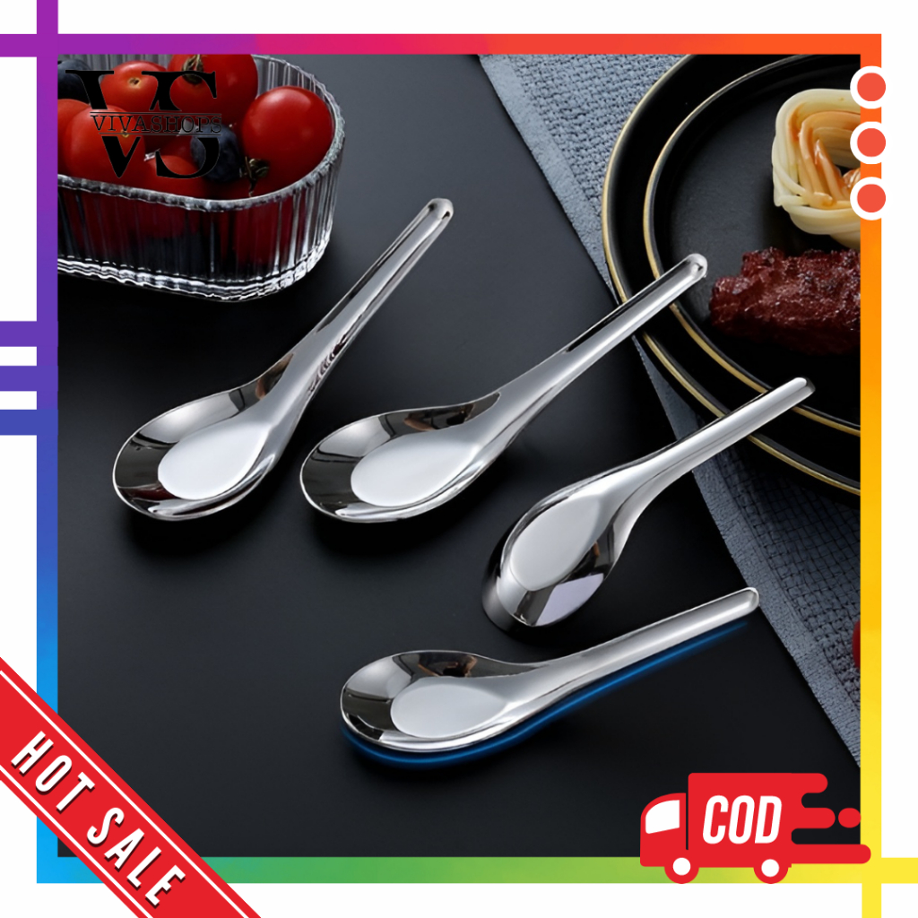 Jual Sendok Bebek Stainless Steel / Sendok Ramen Stainless Steel Tebal ...