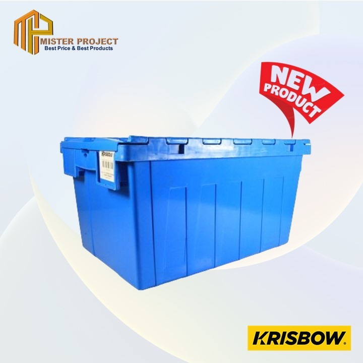 Jual Krisbow Nestable Kontainer Dengan Tutup 58 Ltr - Biru Lrncb1 ...